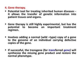APPLICATIONS OF BIOTECHNOLOGY IN MEDICINE SMG | PPTX