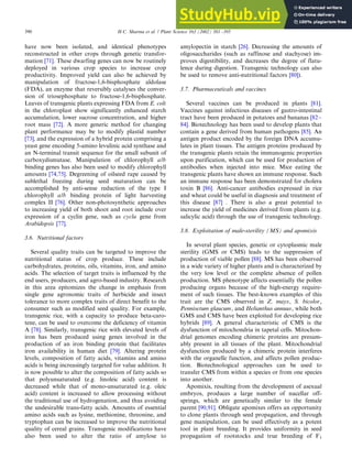 Applications Of Biotechnology For Crop Improvement Prospects And ...
