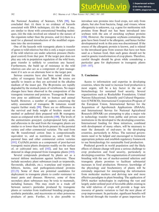 Applications Of Biotechnology For Crop Improvement Prospects And Constraints | PDF