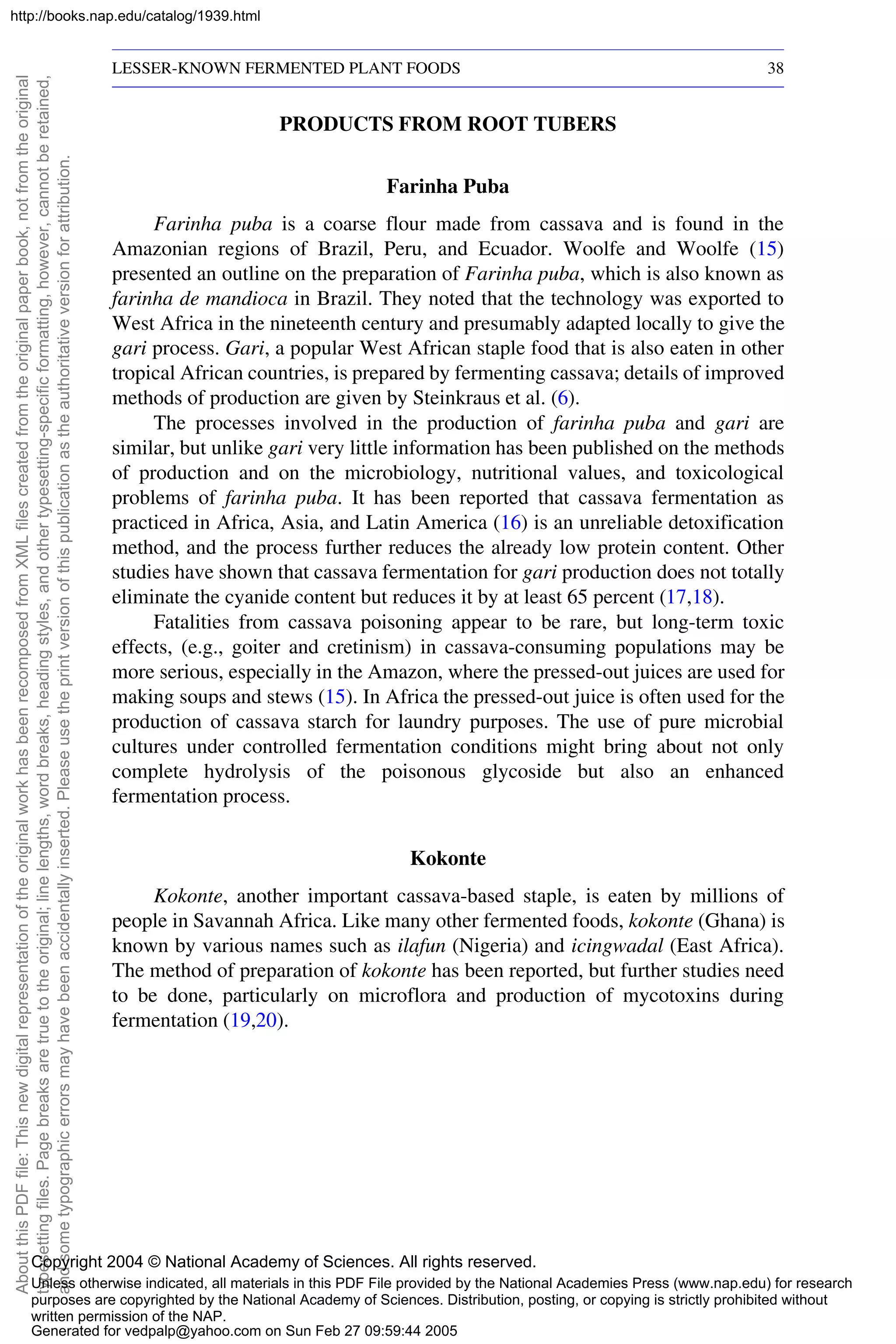 Applications of biotechnology to traditional fermented foods nap-2004 | PDF