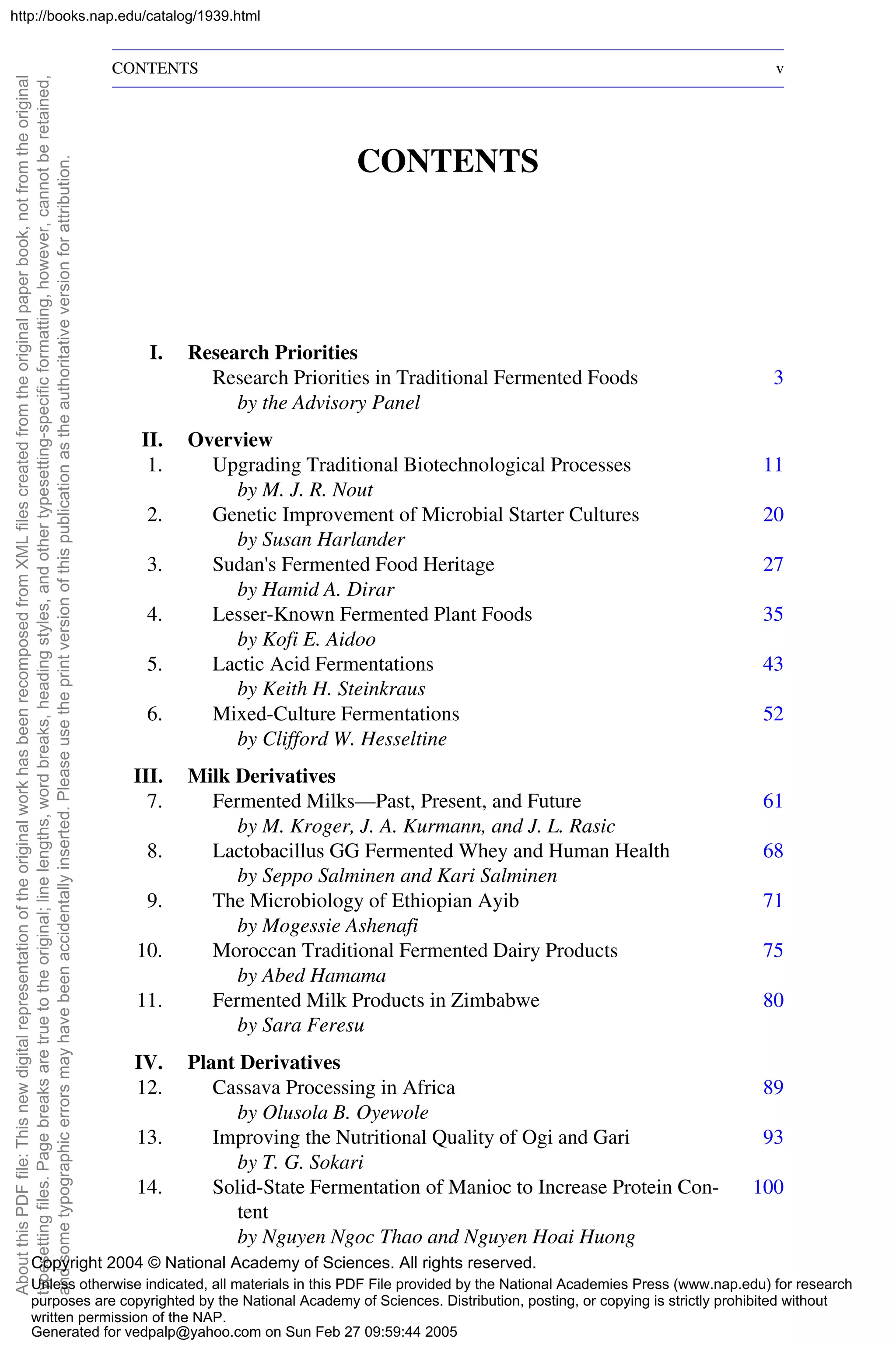 Applications of biotechnology to traditional fermented foods nap-2004 | PDF