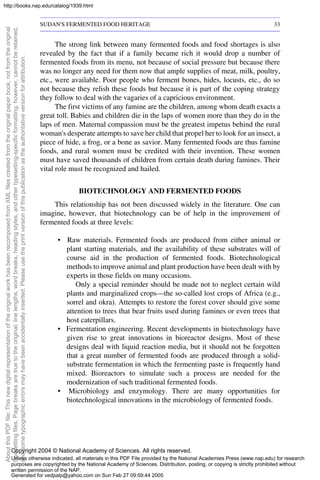 Applications of biotechnology to traditional fermented foods nap-2004 | PDF