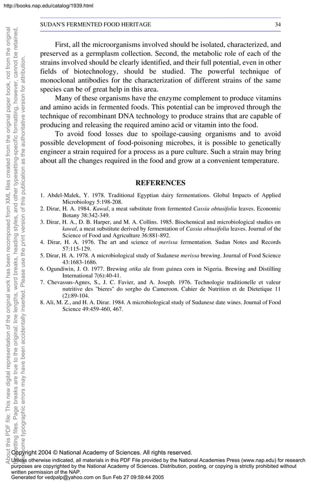 Applications of biotechnology to traditional fermented foods nap-2004 | PDF