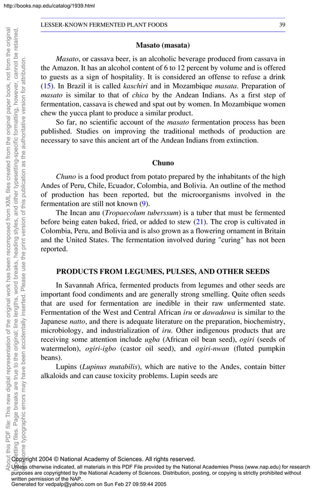 Applications of biotechnology to traditional fermented foods nap-2004 | PDF