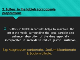 Applications of buffers || Physical Pharmaceutics | PPTX