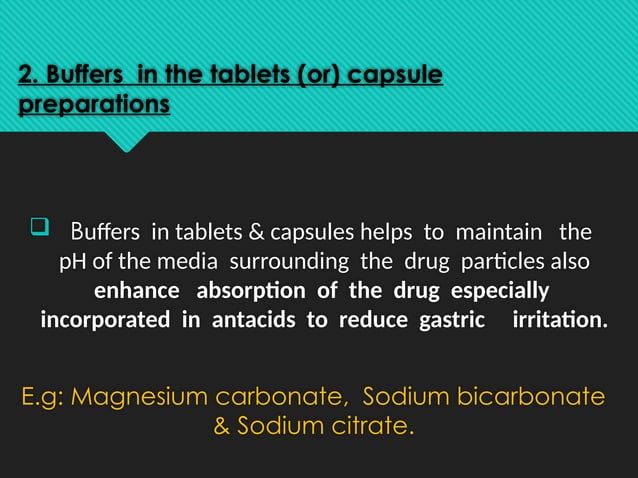 Applications of buffers || Physical Pharmaceutics | PPTX | Eye and ...