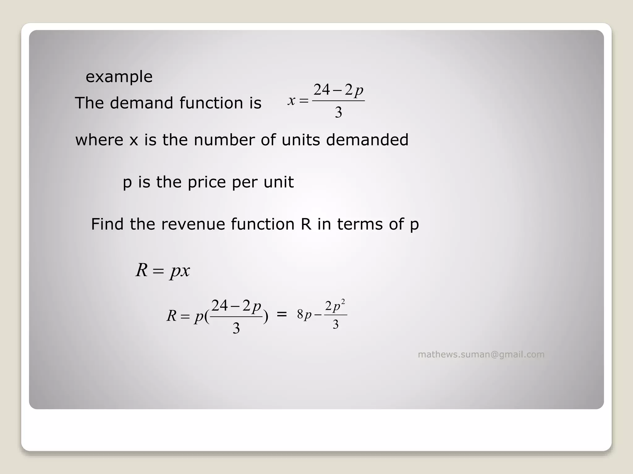 Applications of calculus in commerce and economics | PPTX