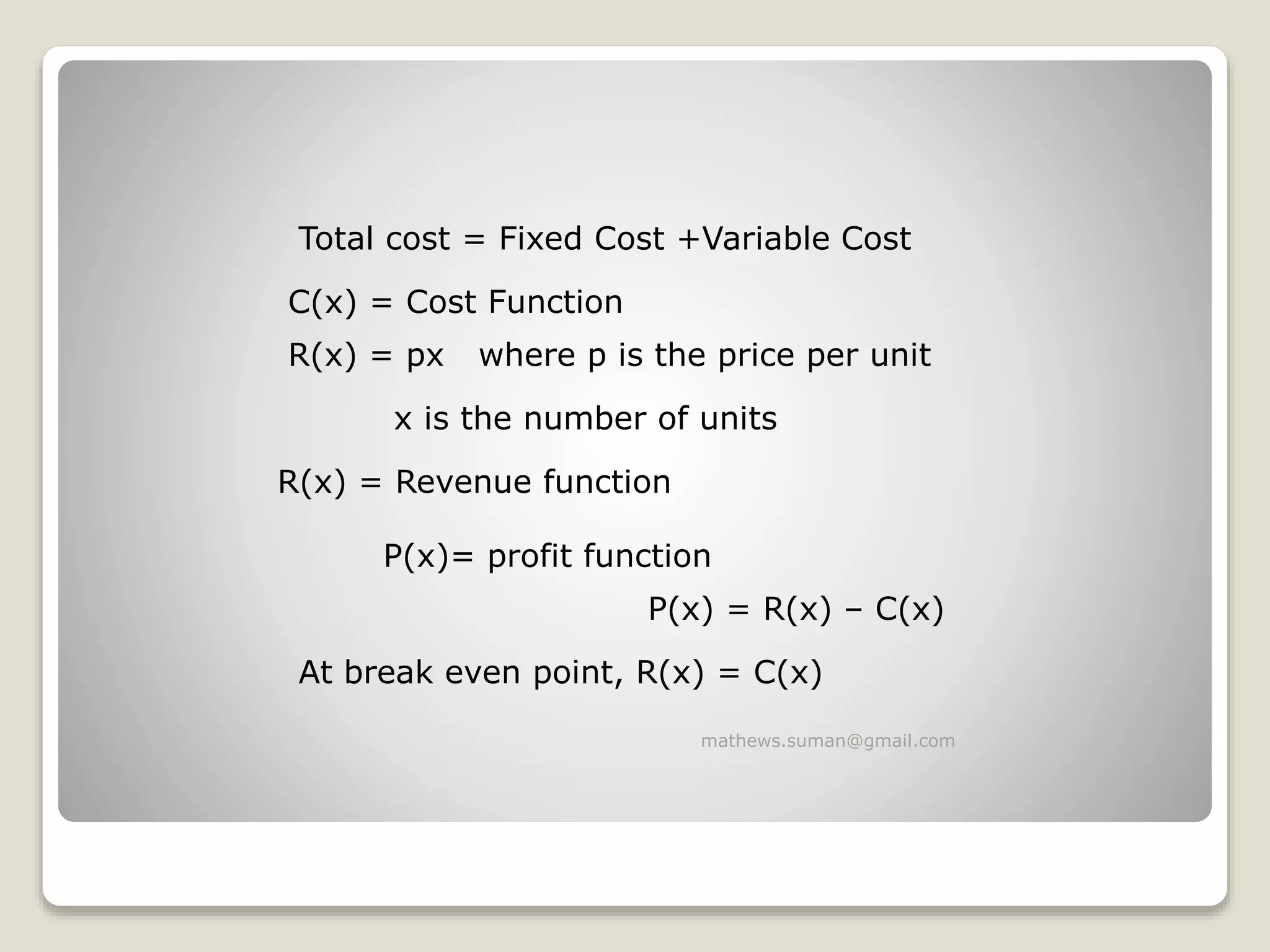 Applications of calculus in commerce and economics | PPTX