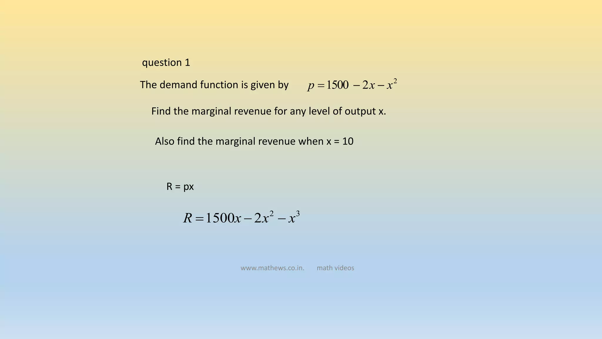 Applications of calculus in commerce and economics ii | PPTX
