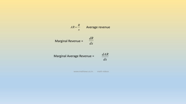 Applications of calculus in commerce and economics ii | PPT