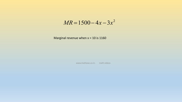 Applications of calculus in commerce and economics ii | PPT