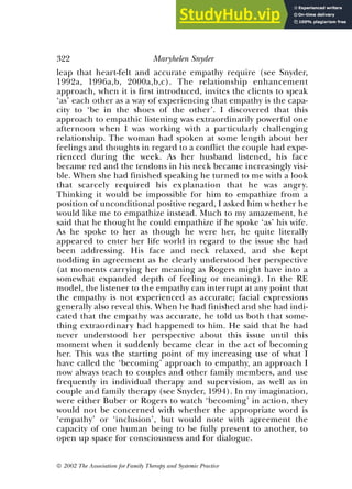 Applications Of Carl Rogers Theory And Practice To Couple And Family ...