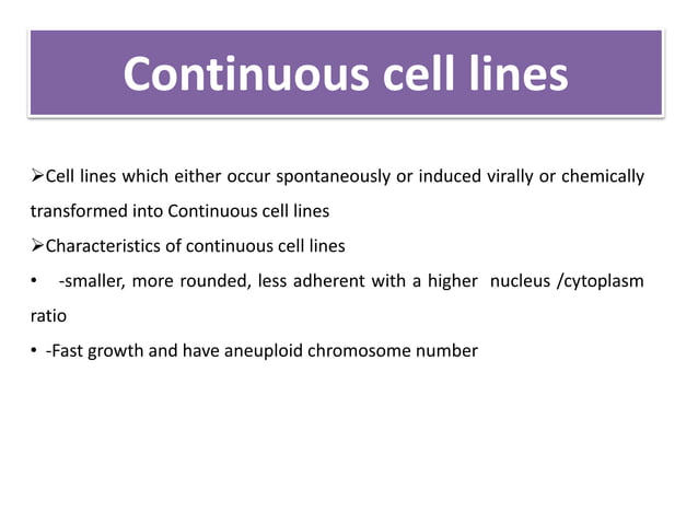 Applications of cell lines | PPTX