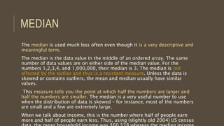Applications of central tendency | PPTX
