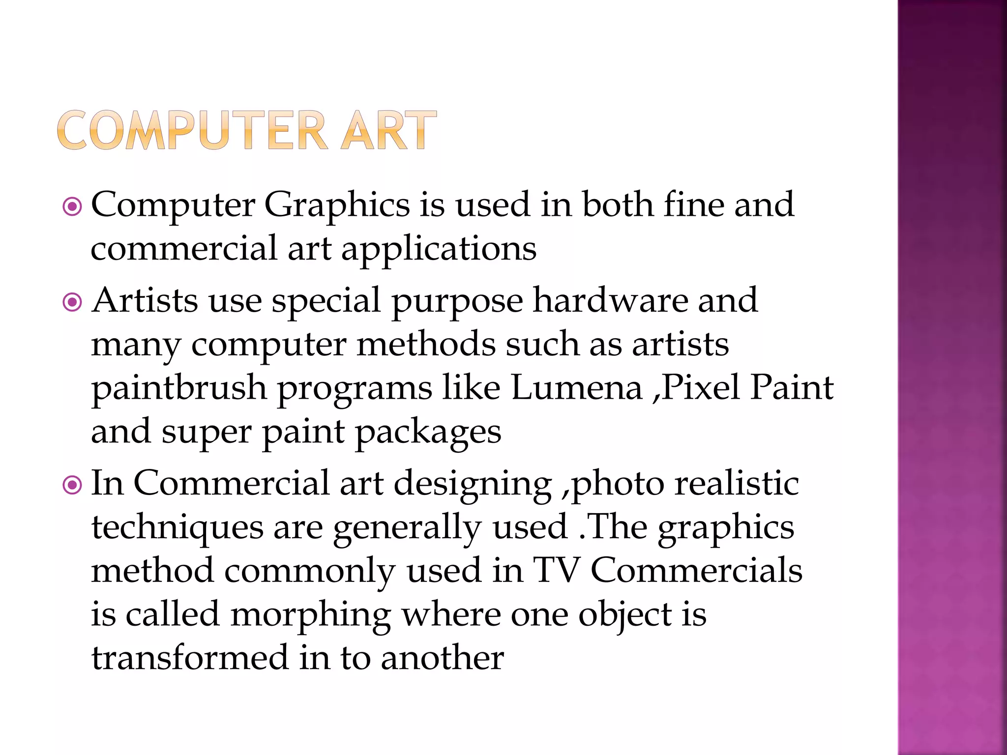 Applications of computer graphics | PPT | Free Download