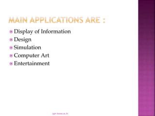 Applications of computer graphics | PPTX
