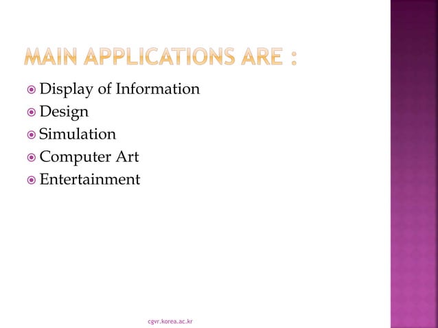 Applications of computer graphics | PPTX