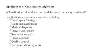 Applications of Classification Algorithm.pptx