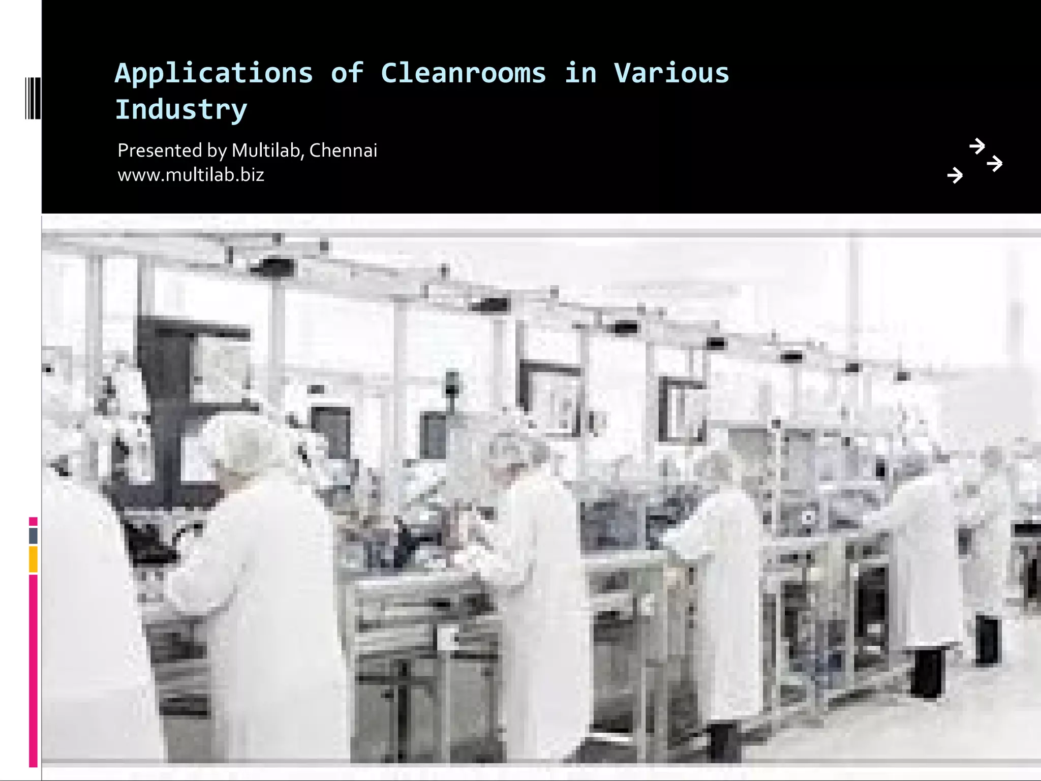 Applications of cleanrooms in various industry | PPT