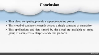 Applications of cloud computing for power systems | PPTX