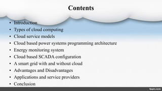 Applications of cloud computing for power systems | PPTX