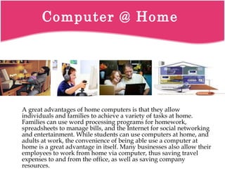 Applications of computer | PPT
