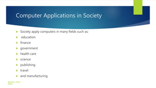 Applications of computer / Computer Application | PPT