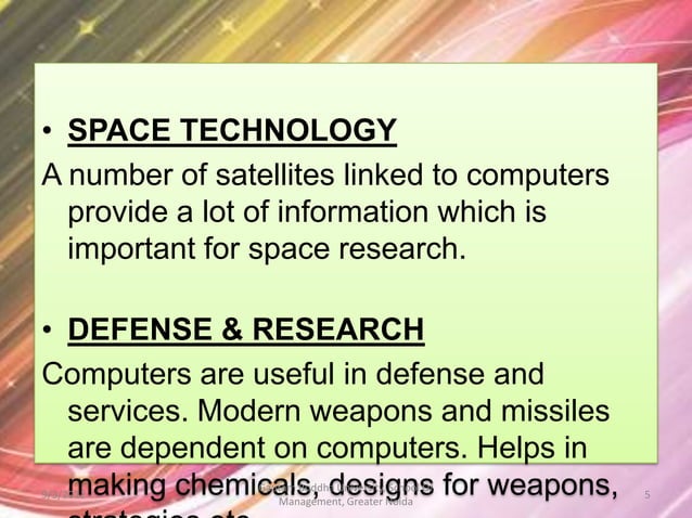 Applications of computer itm | PPT