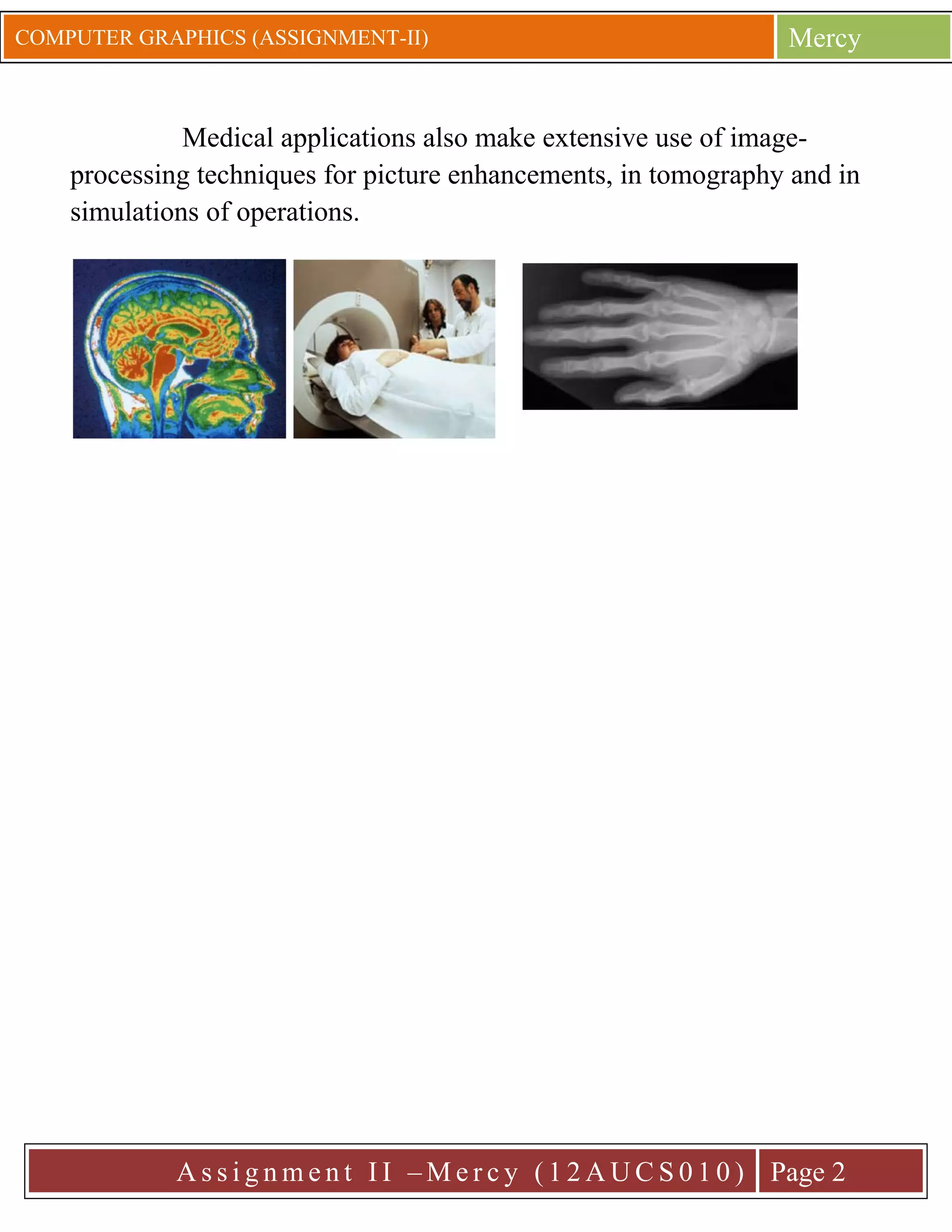 Applications of computer graphics | PDF