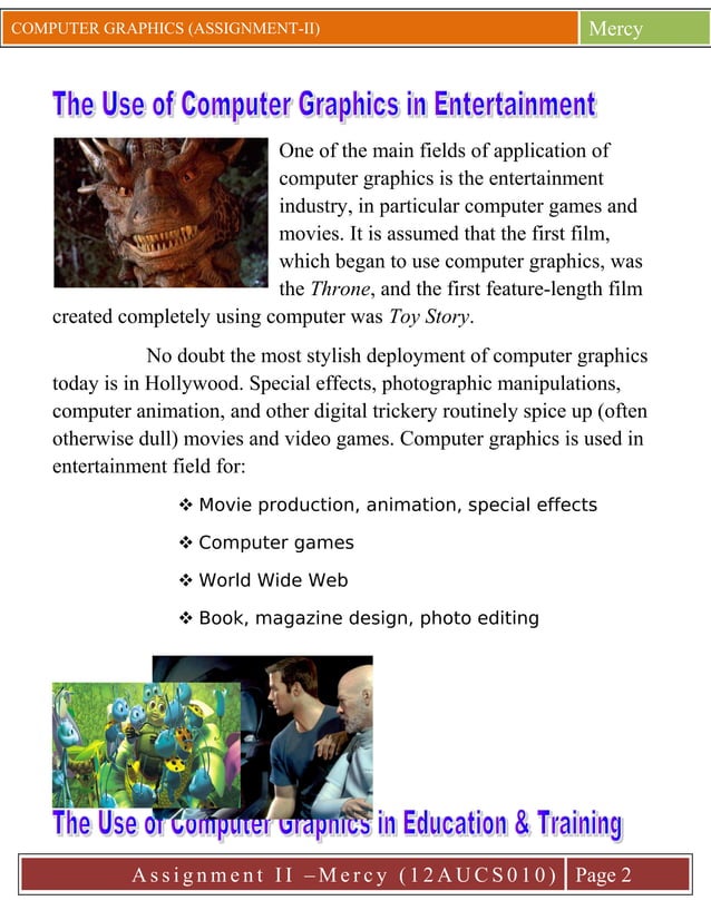Applications of computer graphics | PDF