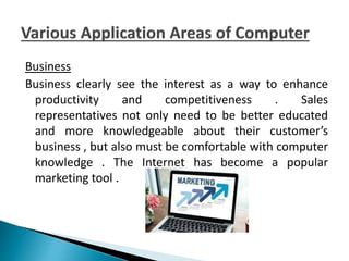 Applications Of Computer in Different Areas.pptx