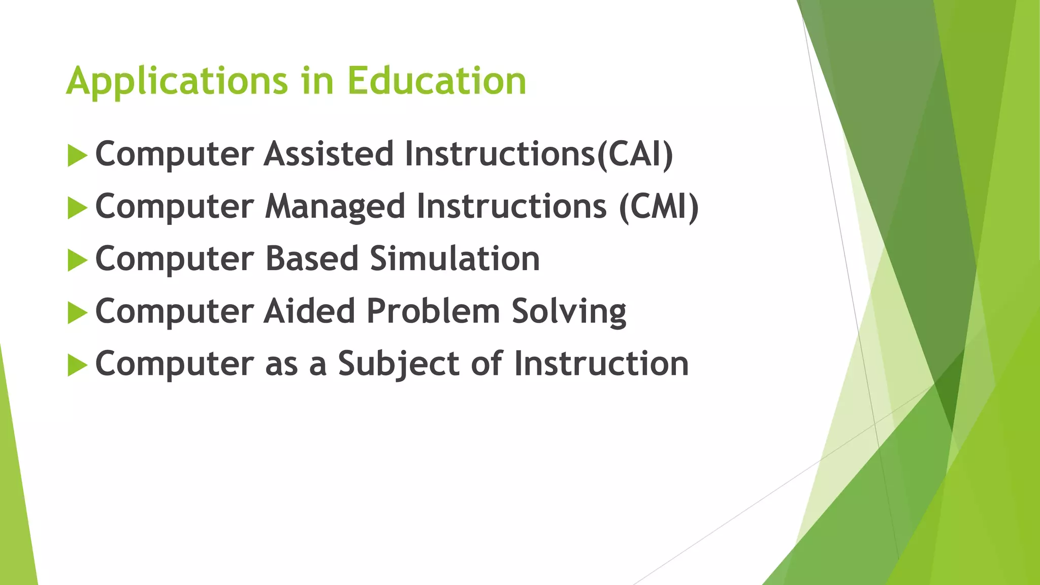 Applications of computers | PPTX