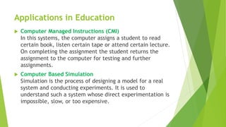Applications of computers | PPTX