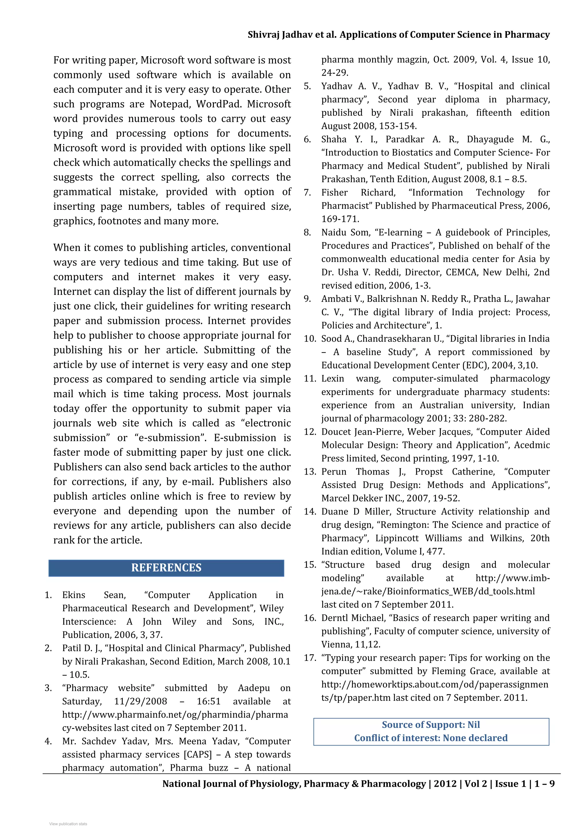 Applications of computer_science_in_pharmacy | PDF