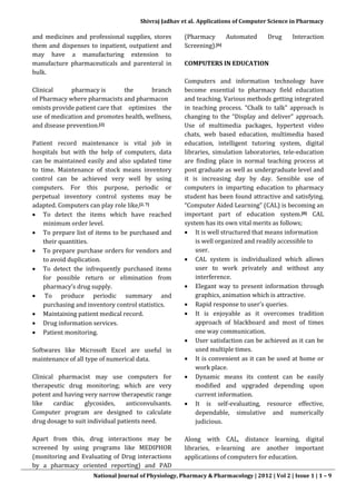 Applications of computer_science_in_pharmacy | PDF