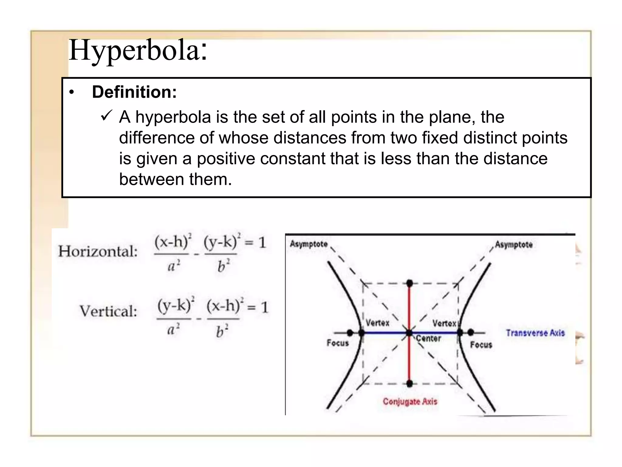 Applications of conic sections3 | PPTX