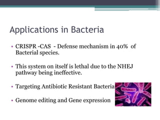Applications of crispr cas system | PPTX