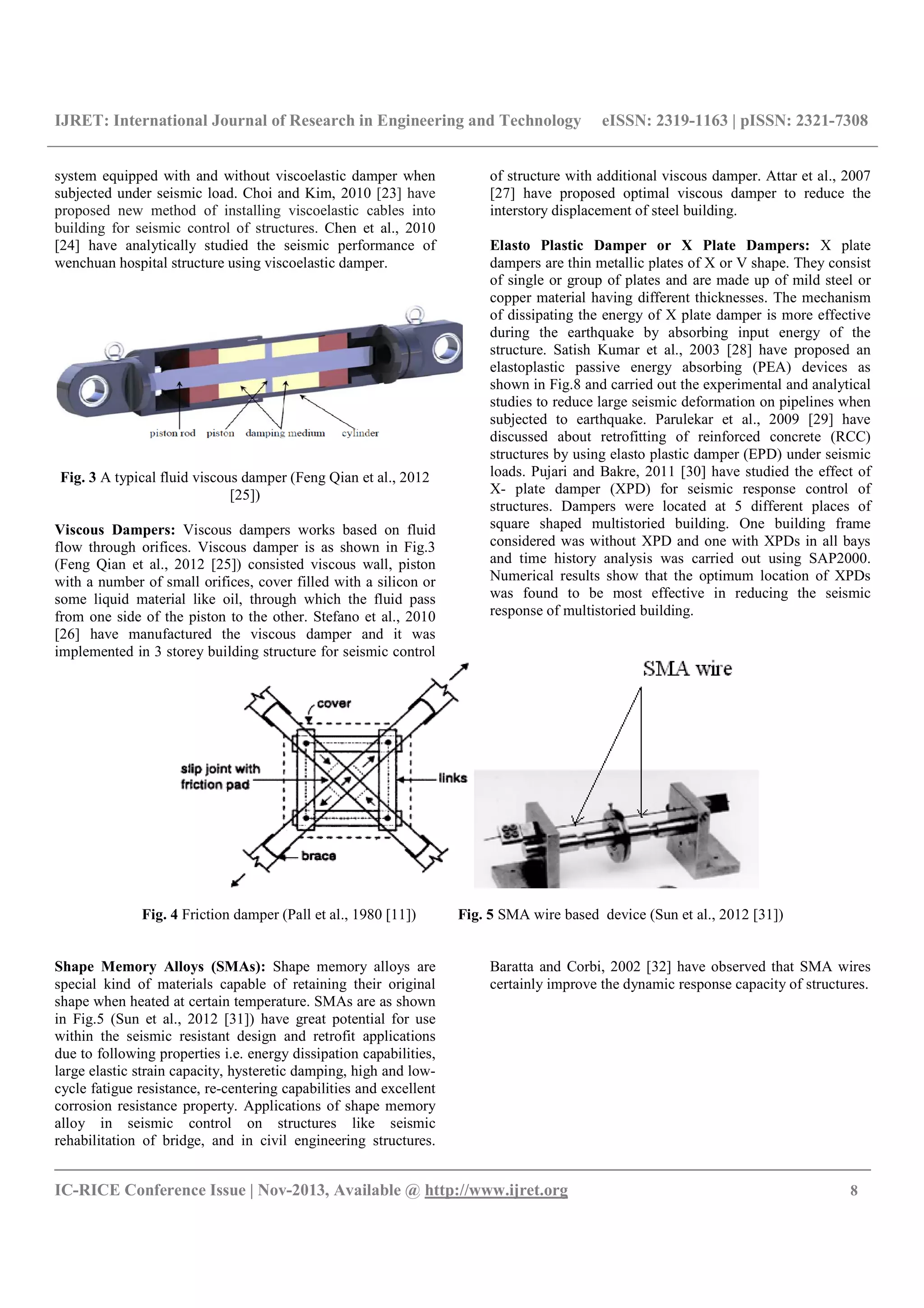 Applications of dampers for vibration control of structures an overview ...