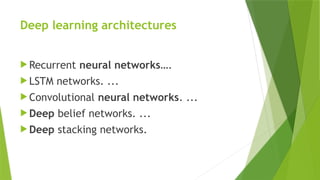 Various Applications of Deep Learning .pptx