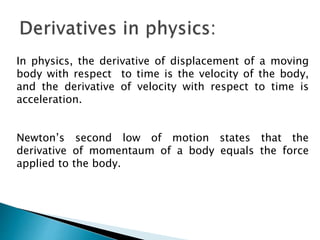 Applications of derivative | PPTX
