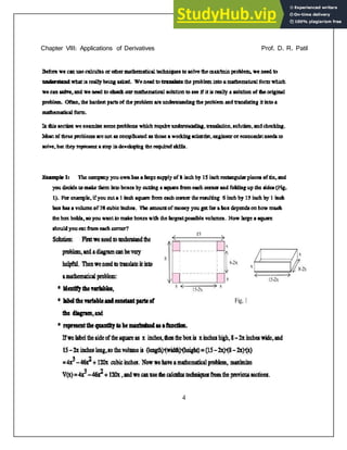 Applications Of Derivatives | PDF