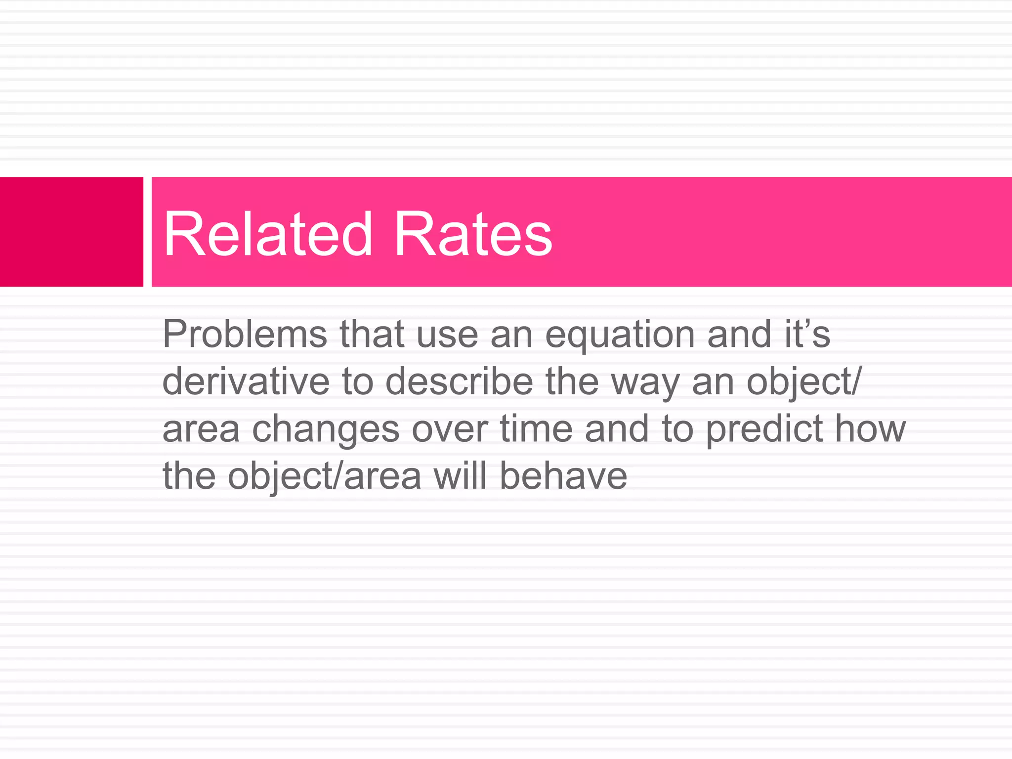 Applications of derivatives flash cards | PPTX | Science