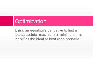 Applications of derivatives flash cards | PPTX