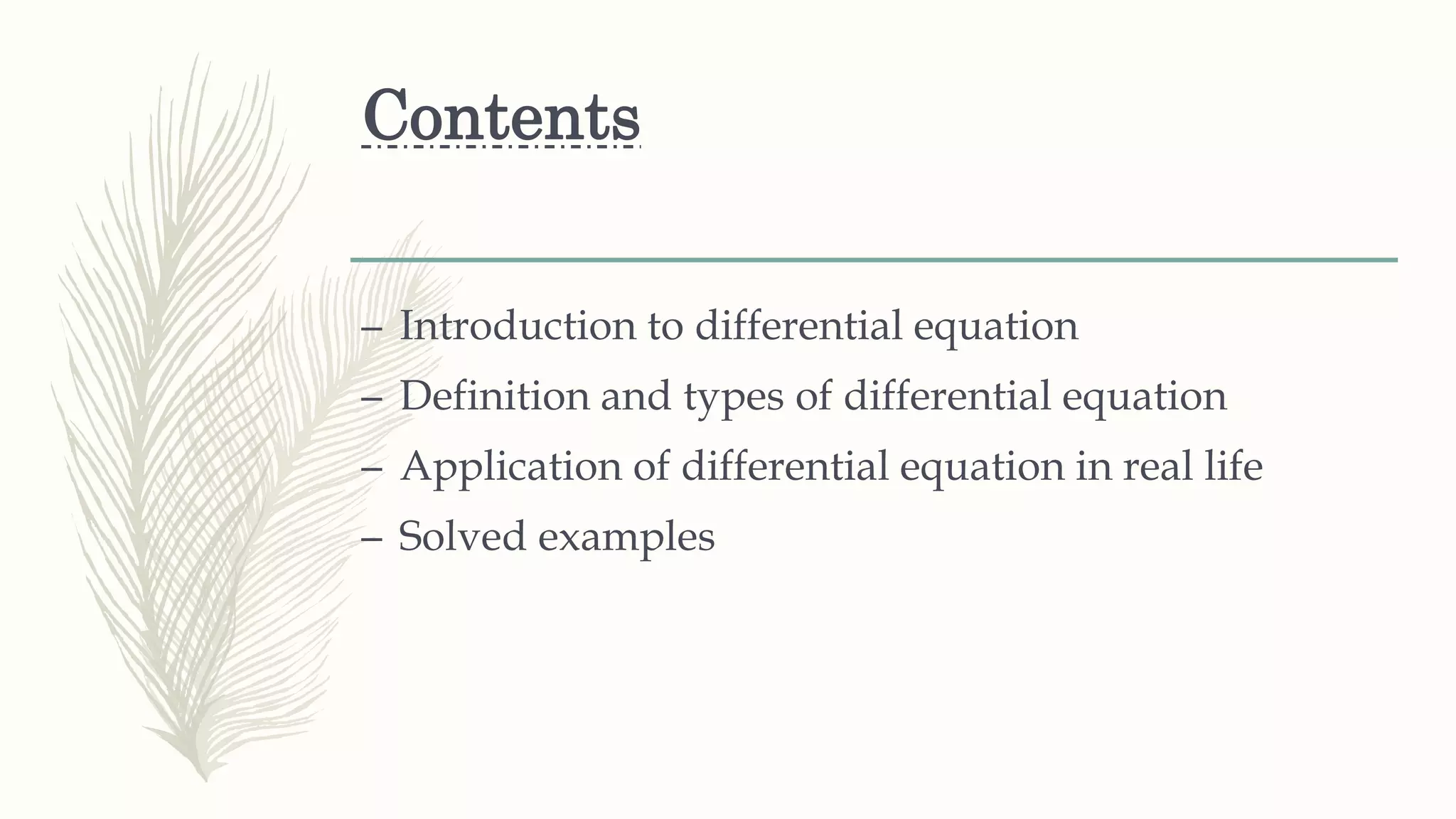 Applications of differential equation | PPTX
