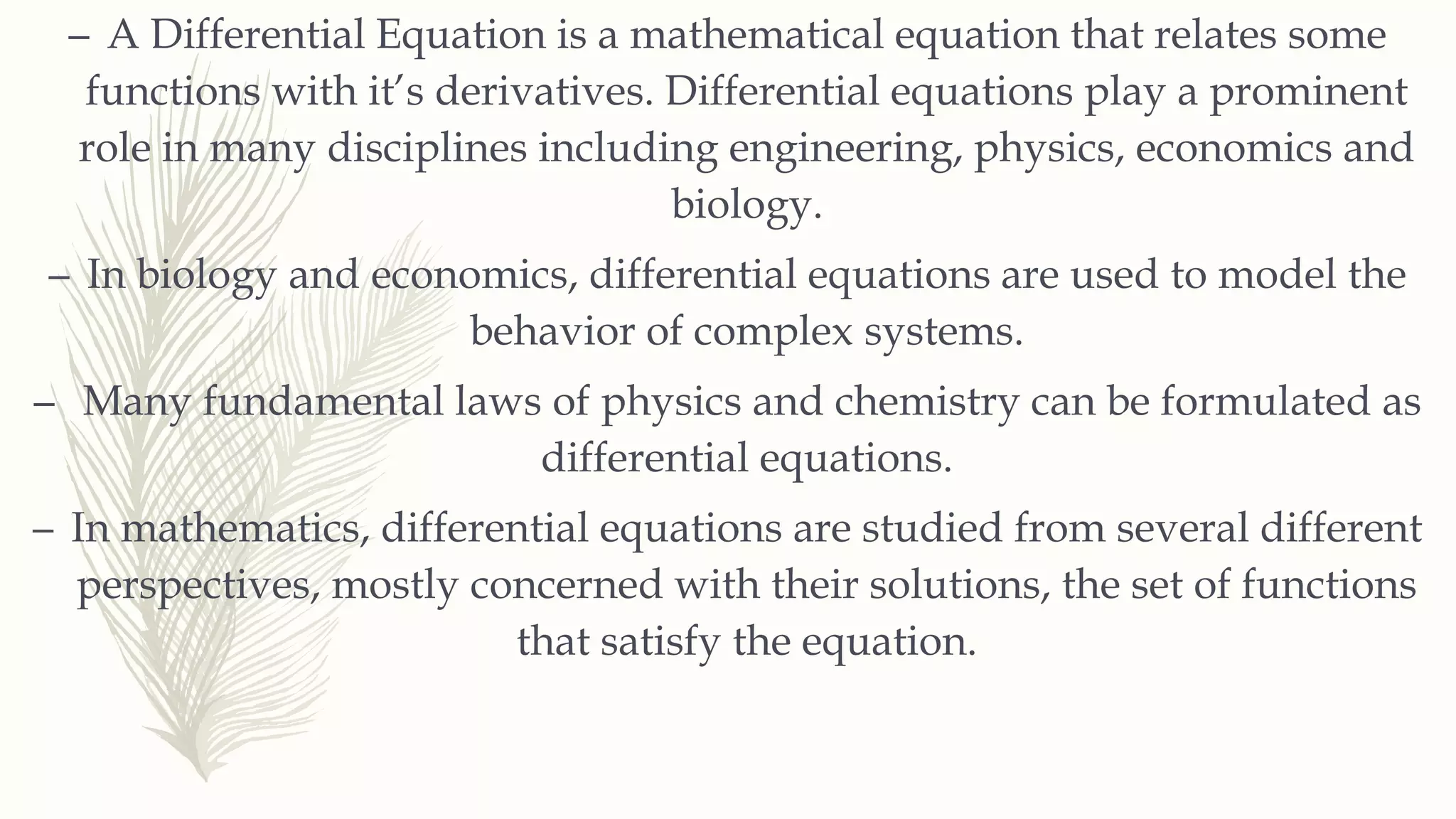 Applications of differential equation | PPTX