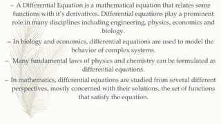 Applications of differential equation | PPTX