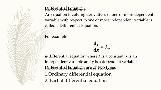 Applications of differential equation | PPTX