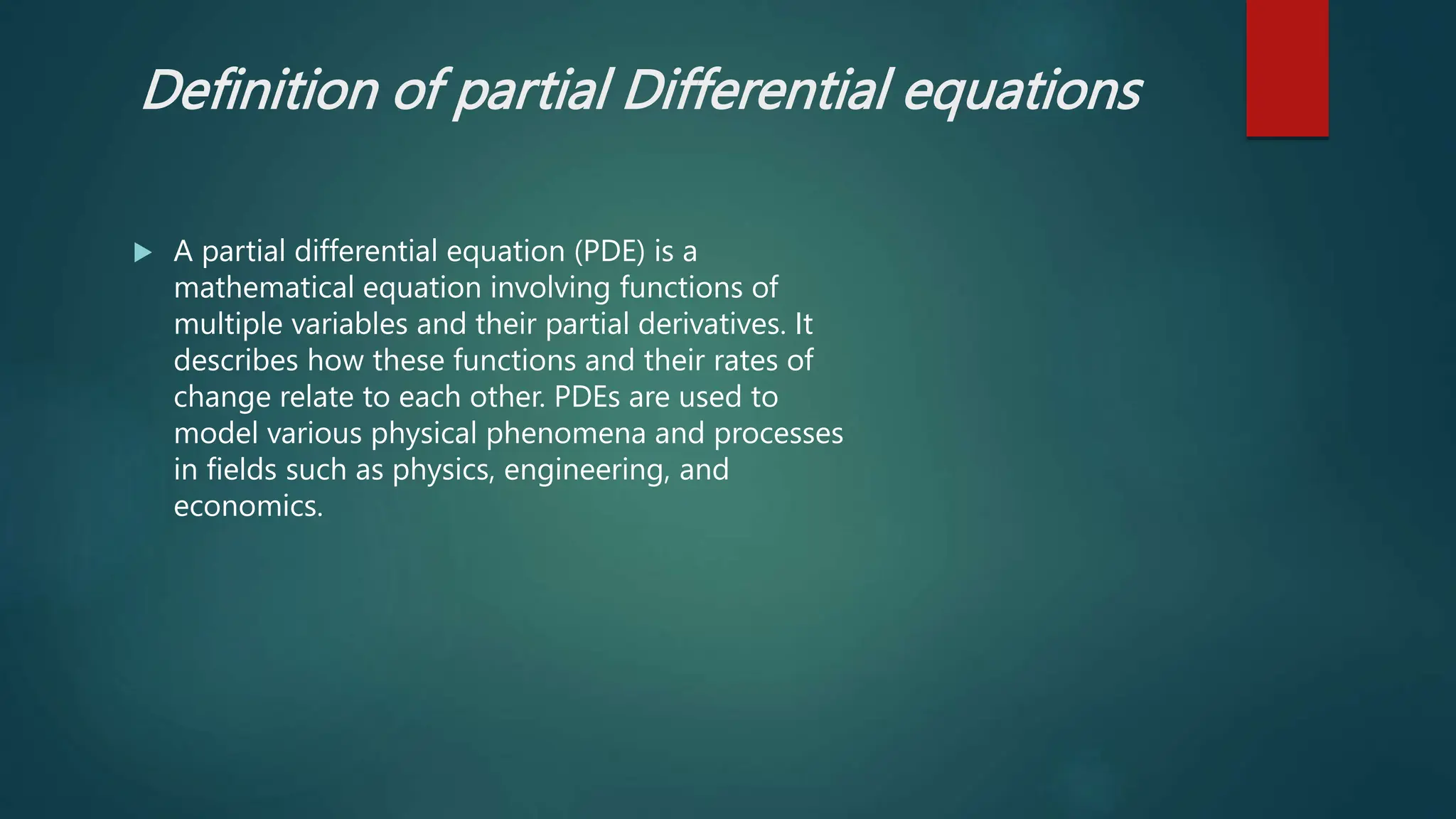 Applications of Differential partial equation in daily life (1).pptx