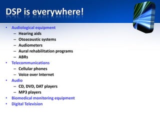 Applications of digital signal processing | PDF