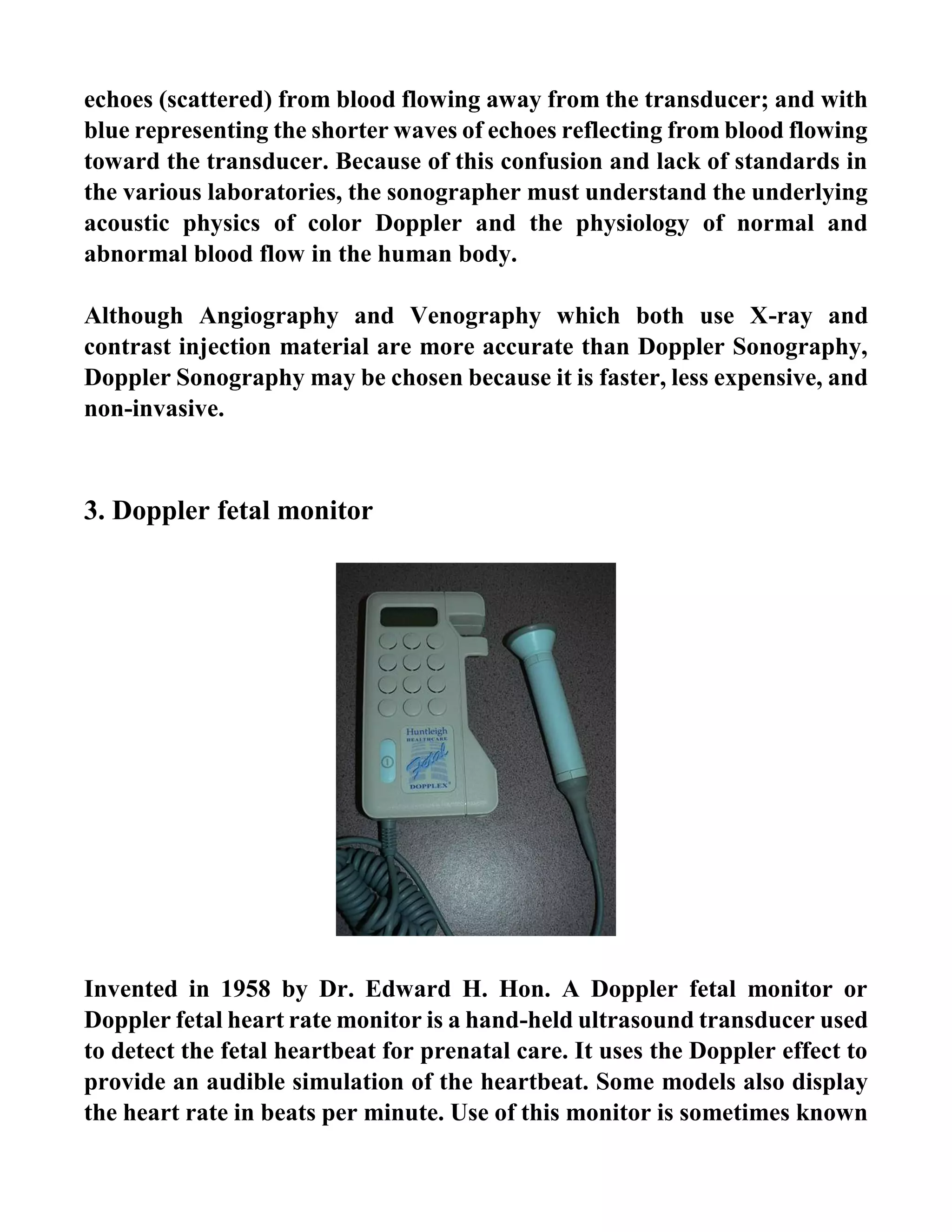 Applications of Doppler Effect in Biomedical | PDF
